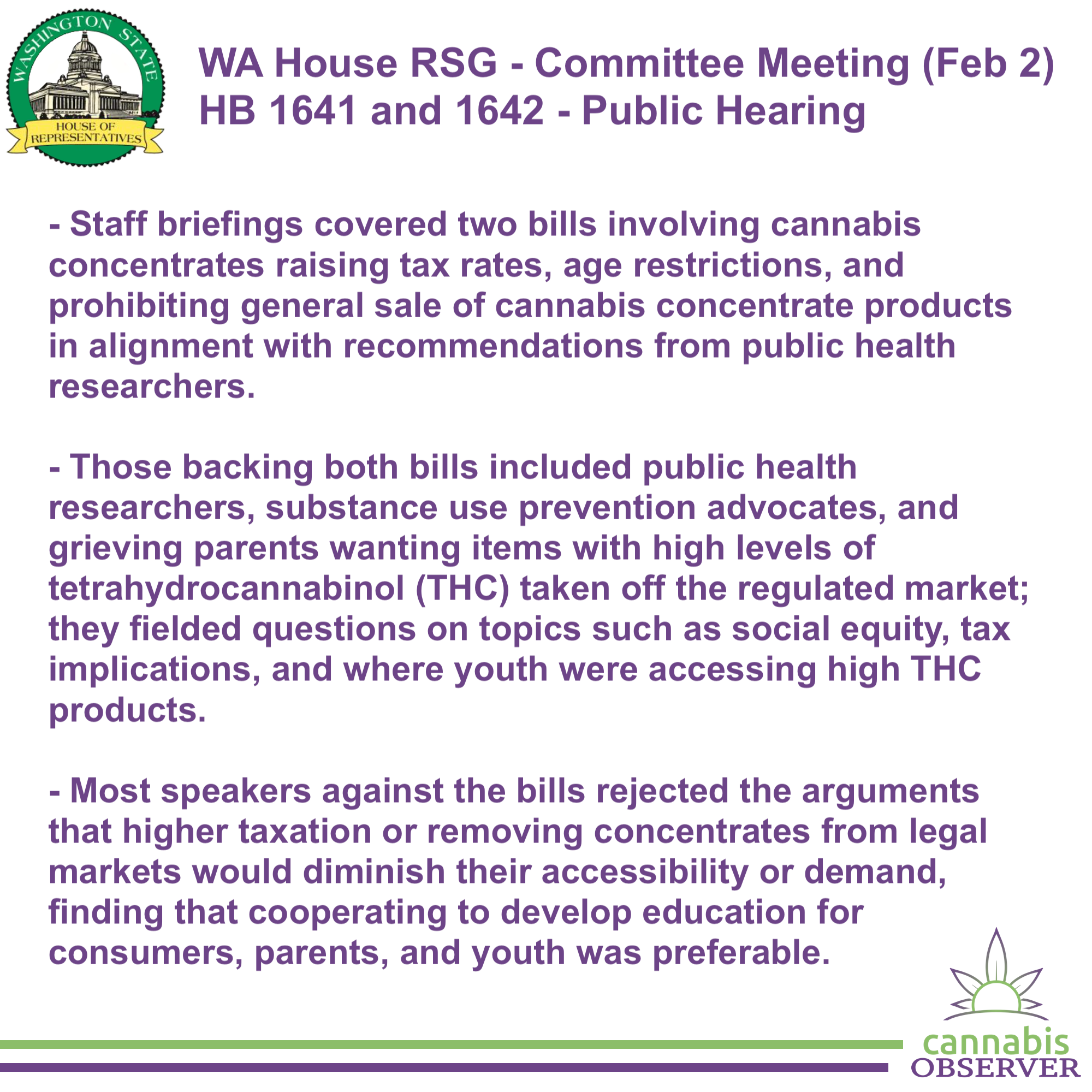 WA House RSG - Committee Meeting (February 2, 2023) - HB 1641 and 1642 ...