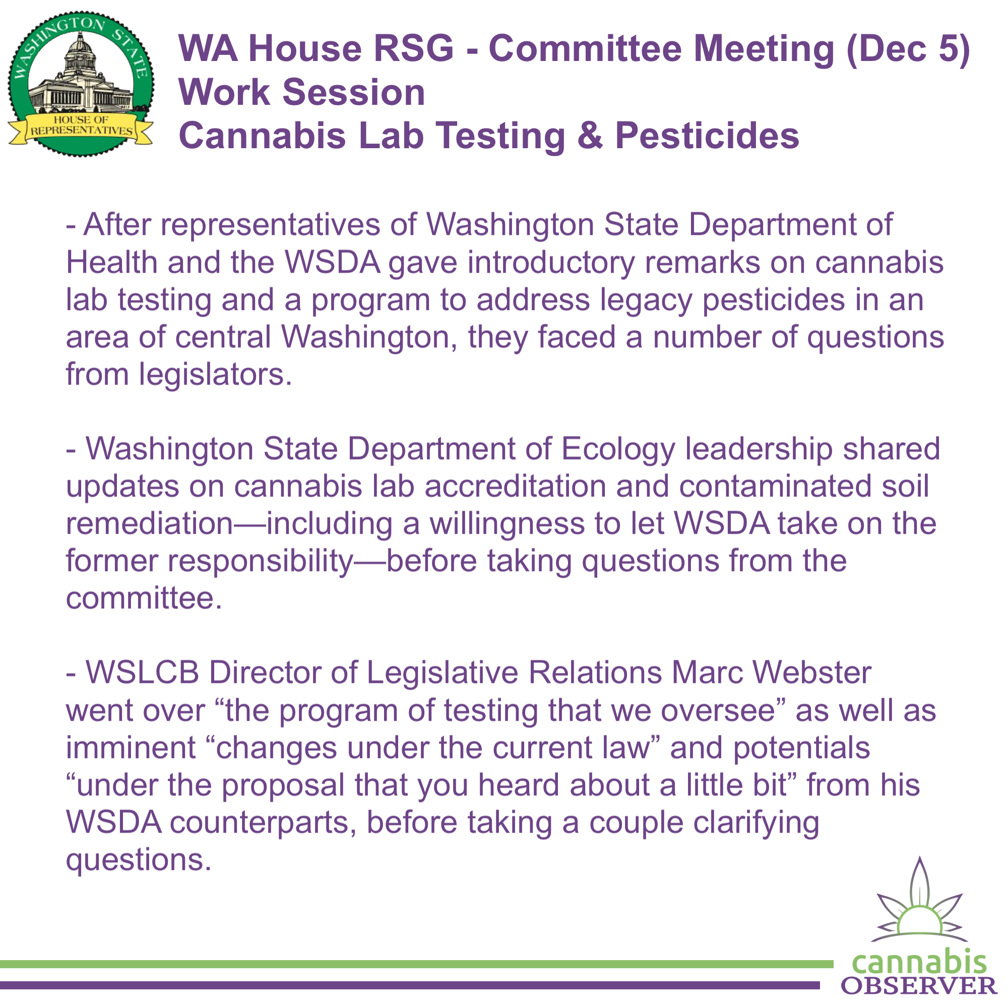 WA House RSG - Committee Meeting (December 5, 2023) - Work Session ...
